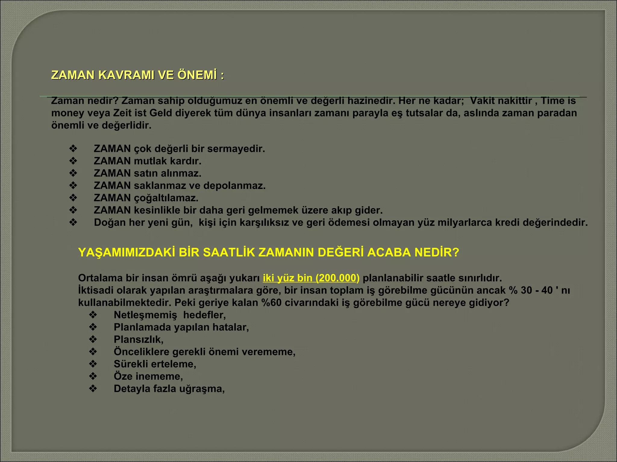 Zaman yonetimi | PPT