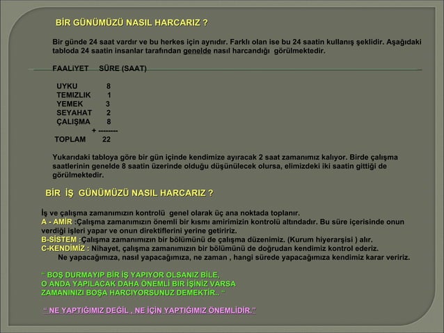 Zaman yonetimi | PPT