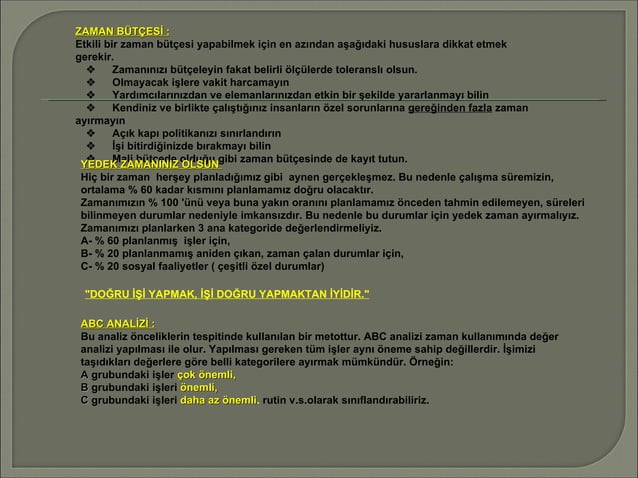 Zaman yonetimi | PPT