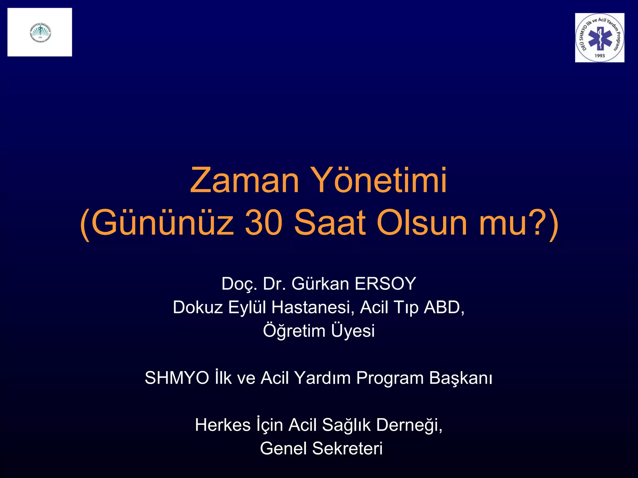 Zaman yonetimi paramedik_2015 | PPT