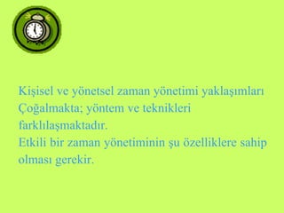 Zaman Yonetimi Sunu | PPT