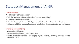 Zambian national strategic and action plans on Animal Gene | PPT