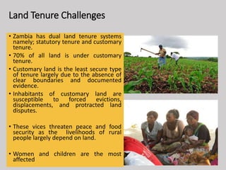 Securing Tenure Rights In Customary Settings: Experiences From Chamuka ...