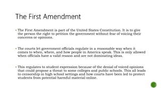 Freedom of Speech | PPTX | College Education | Education