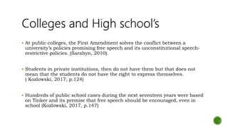 Freedom of Speech | PPTX | College Education | Education