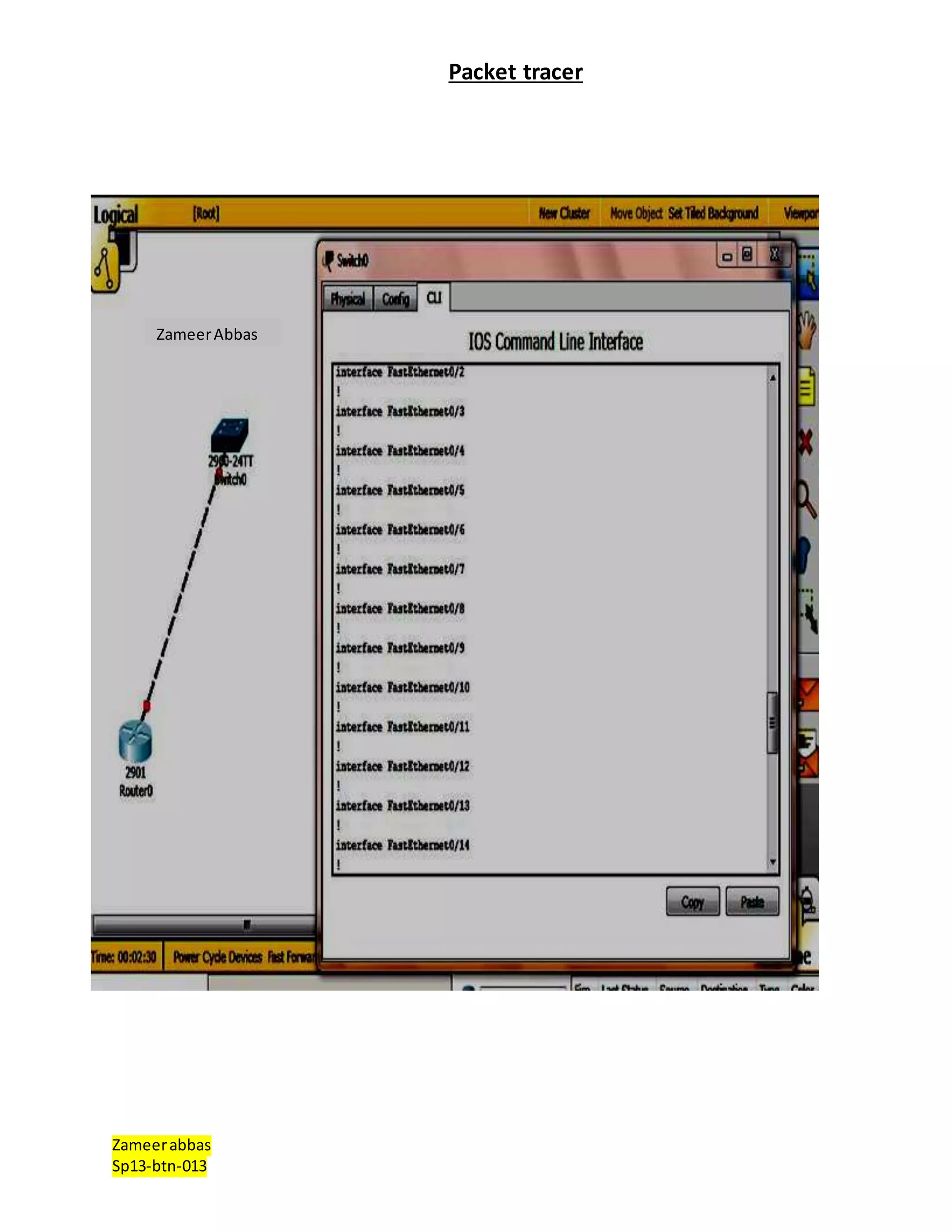 packet tracer configure | PDF