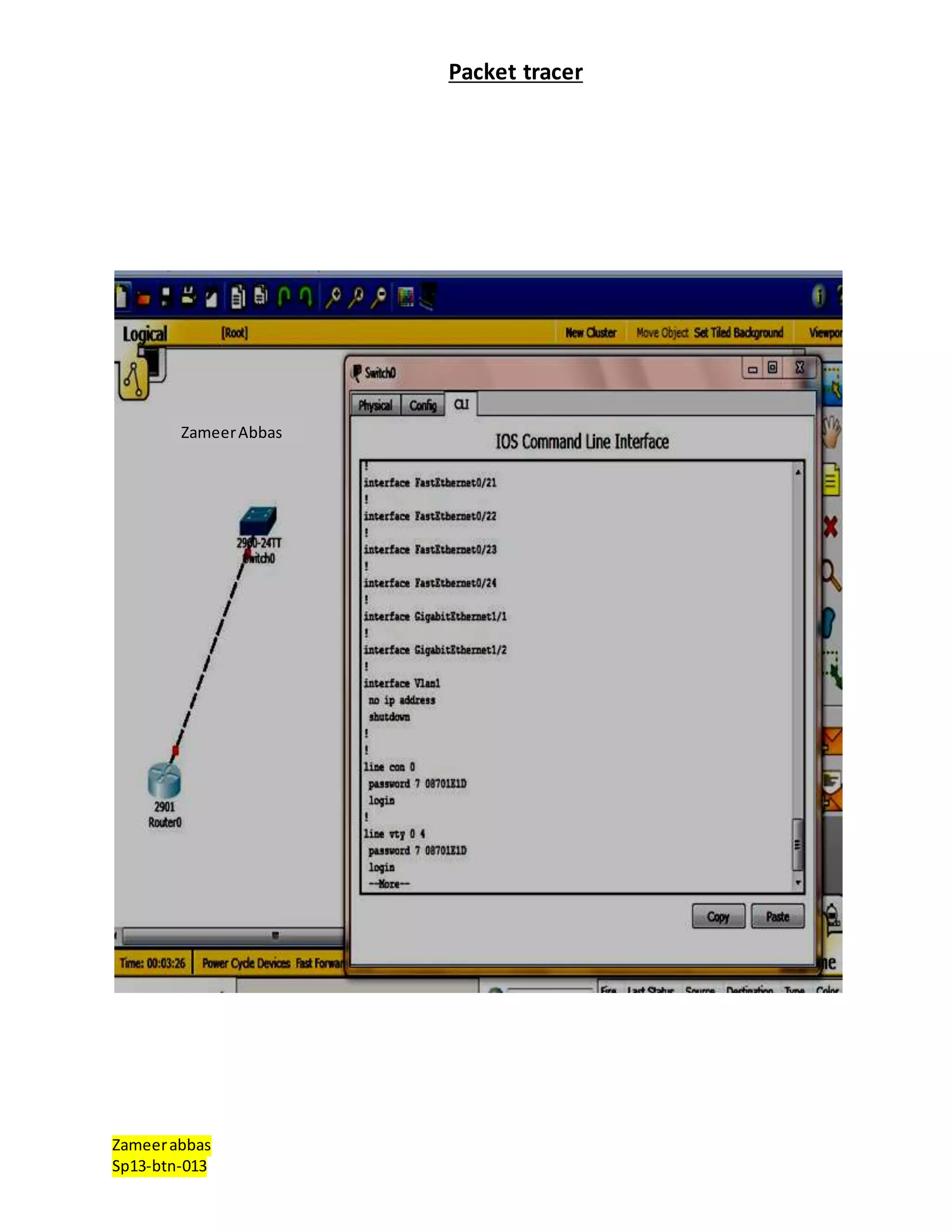 packet tracer configure | PDF