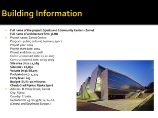 Zamet sports center, rijeka building, croatia | PPTX