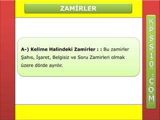 Zamirler | PPTX