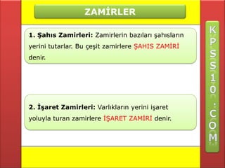 Zamirler | PPTX