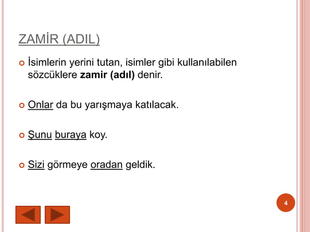 Zamirler- Etkileşimli Materyal | PPTX