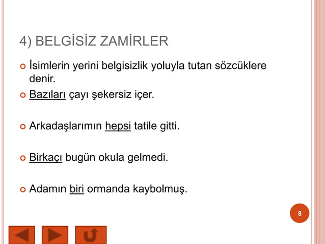 Zamirler- Etkileşimli Materyal | PPTX