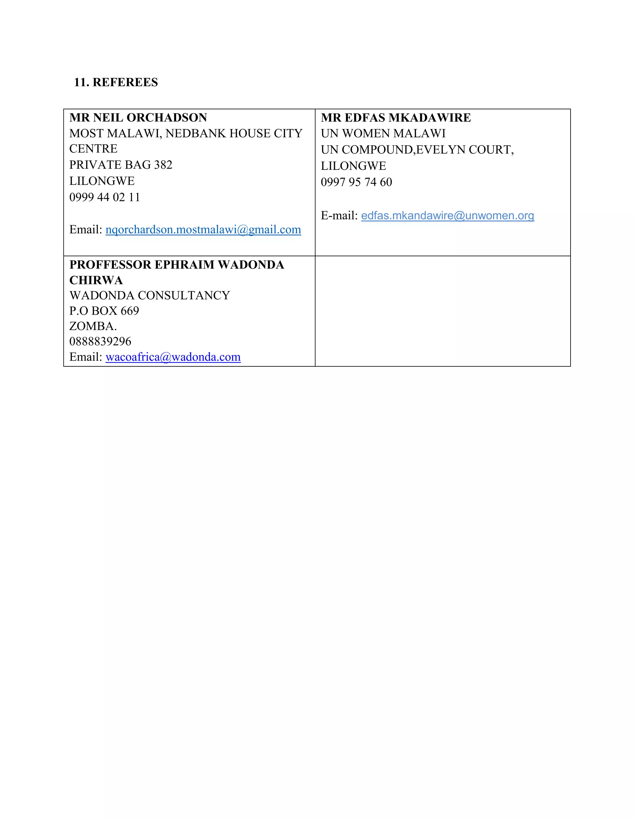 Zamiwe phiri cv | PDF