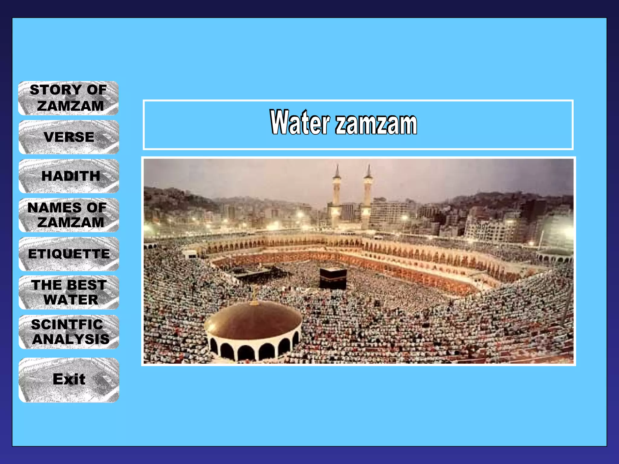 Holy Zamzam water | PPS