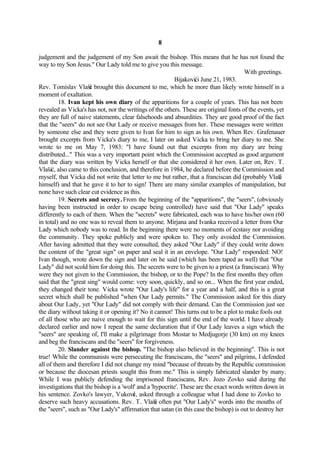 "The truth about Medjugorie" by bishop Pavao Žanić | PDF