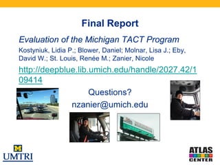 Evaluation of Michigan’s TACT Program | PDF | Weather | Science