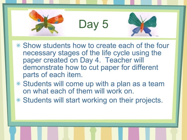 Kindergarten Butterfly Life Cycle | PPT