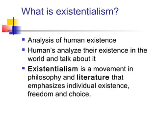 Zankhana existentialism | PPT