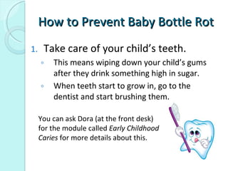 Zanzonico baby bottle rot | PPT