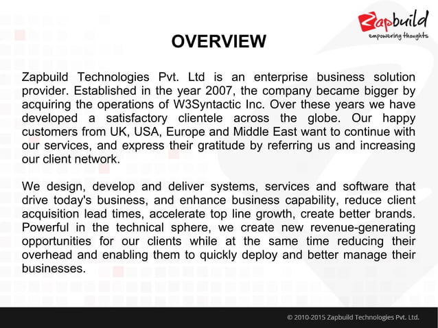 Zapbuild | PPT