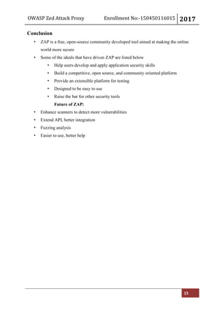 Zed Attack Proxy (ZAP) | PDF
