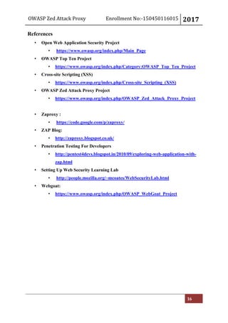 Zed Attack Proxy (ZAP) | PDF