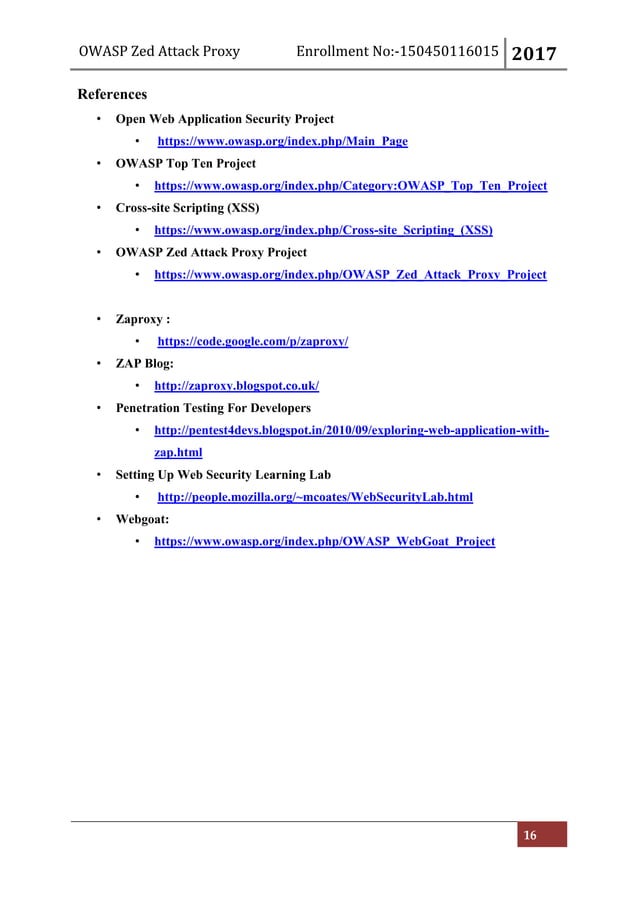 Zed Attack Proxy (ZAP) | PDF