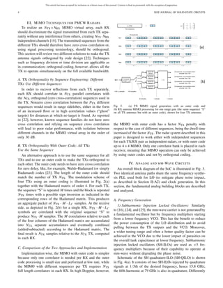 A 79GHz 2X2 MIMO PMCW Radar SoC in 28 nm CMOS | PDF