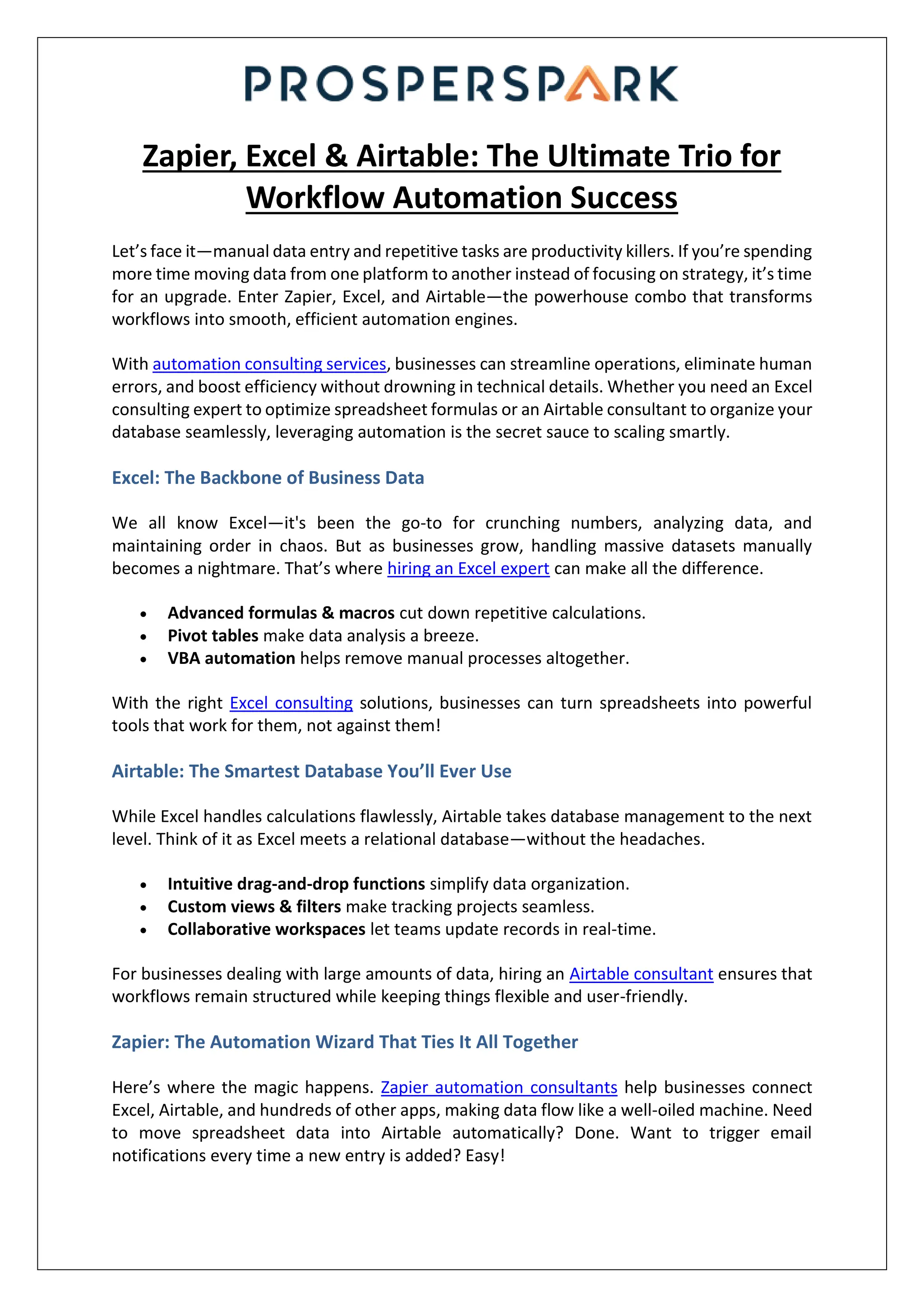 Zapier, Excel & Airtable- The Ultimate Trio for Workflow Automation Success.pdf
