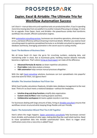 Zapier, Excel & Airtable- The Ultimate Trio for Workflow Automation Success.pdf