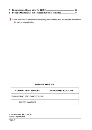 Zapi sem 2 manual | PDF