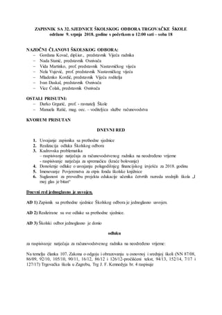 Zapisnik sa 32. sjednice - 2018. | DOCX