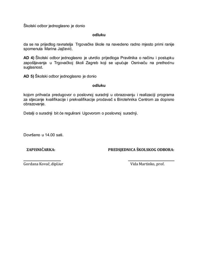 Zapisnik sa 44. sjednice - 2019. | PDF