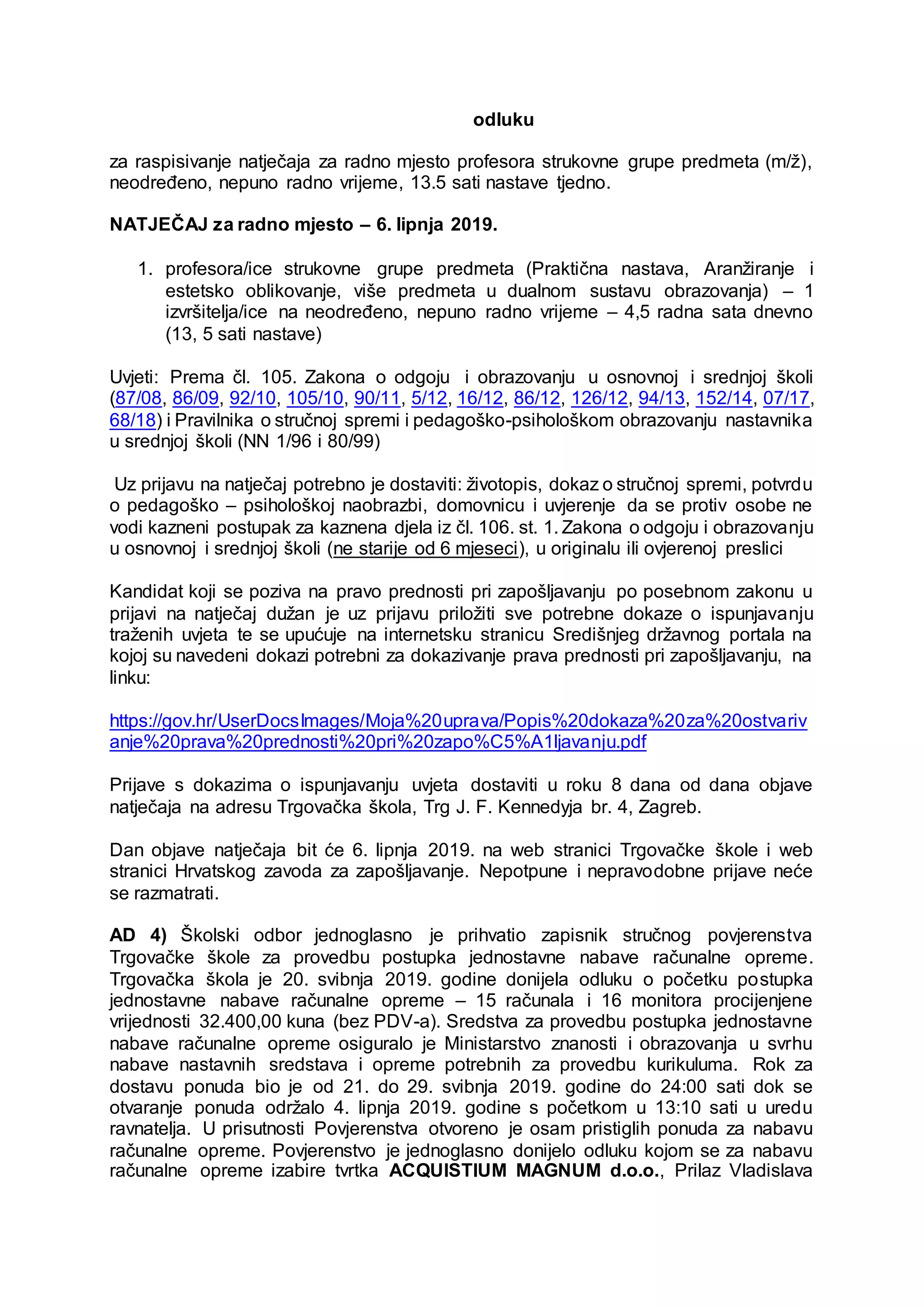 Zapisnik sa 50. sjednice - 2019. | DOCX