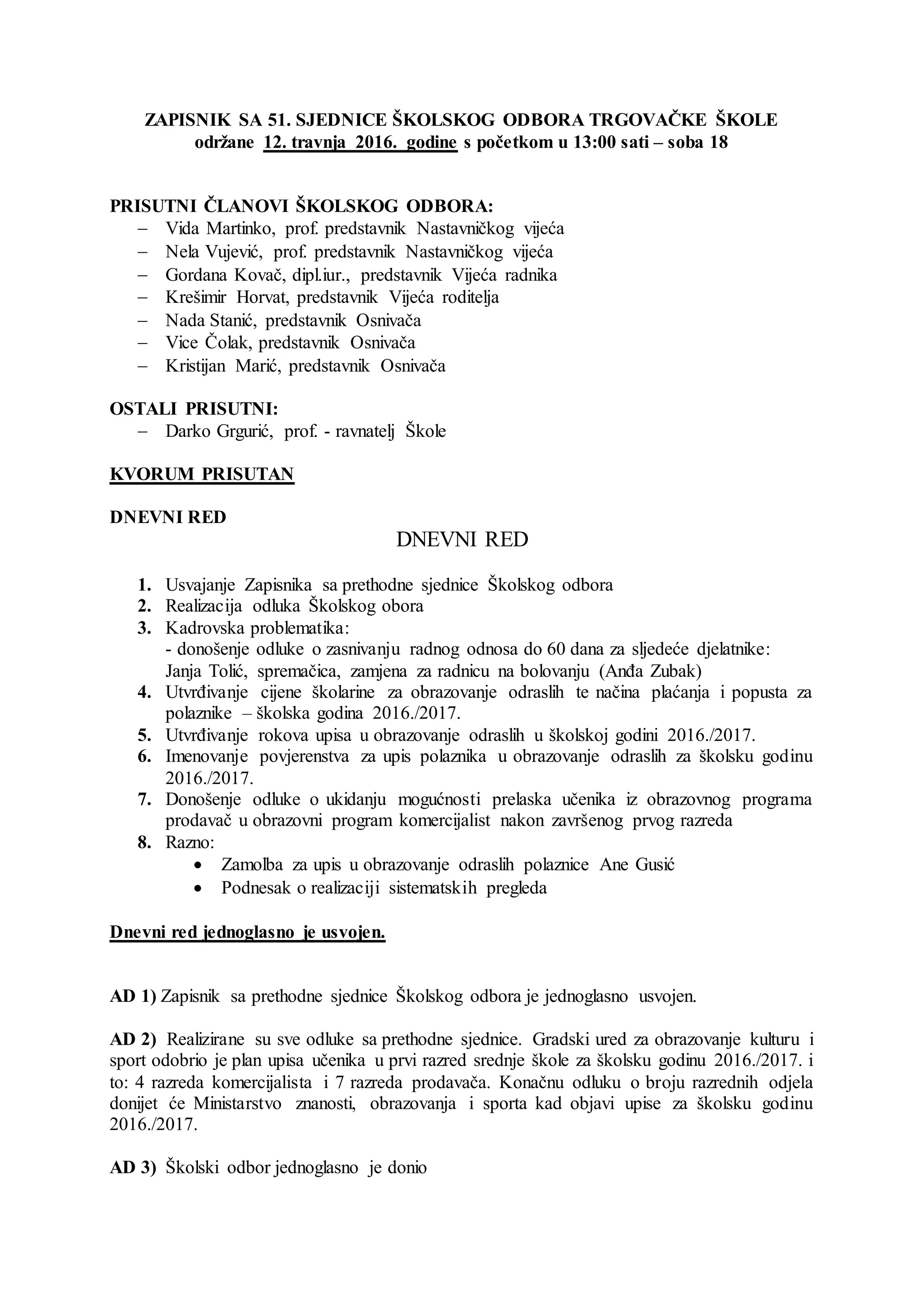 Zapisnik sa 51. sjednice | DOCX