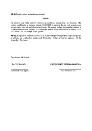 Zapisnik sa 51. sjednice - 2019. | PDF