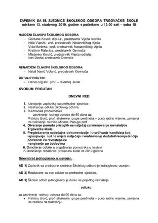 Zapisnik sa 58. sjednice - 2019. | PDF