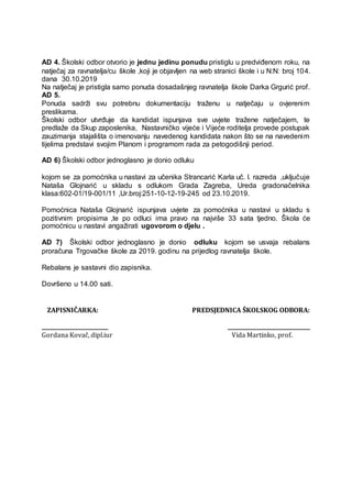 Zapisnik sa 58. sjednice - 2019. | PDF