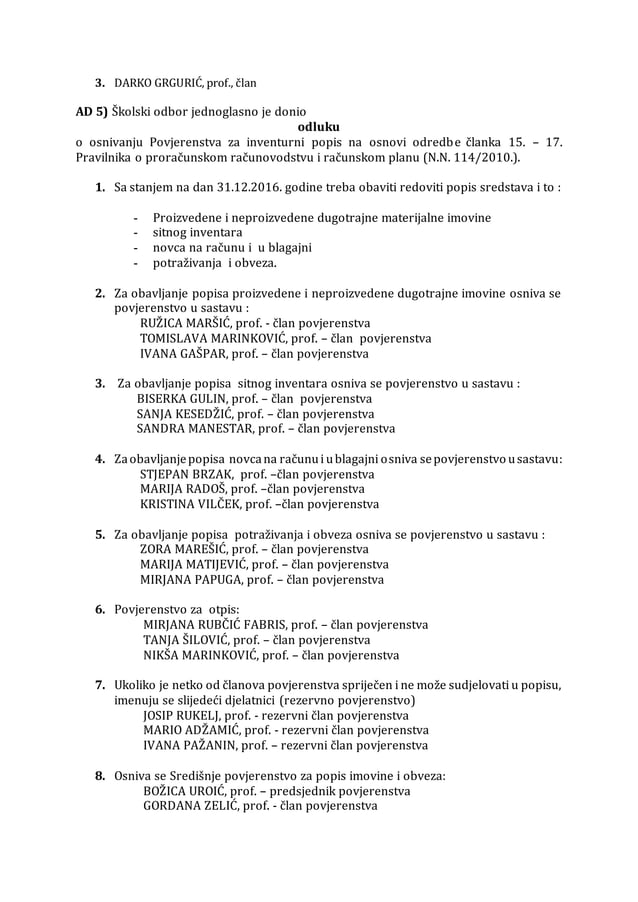 Zapisnik sa 60. sjednice | PDF
