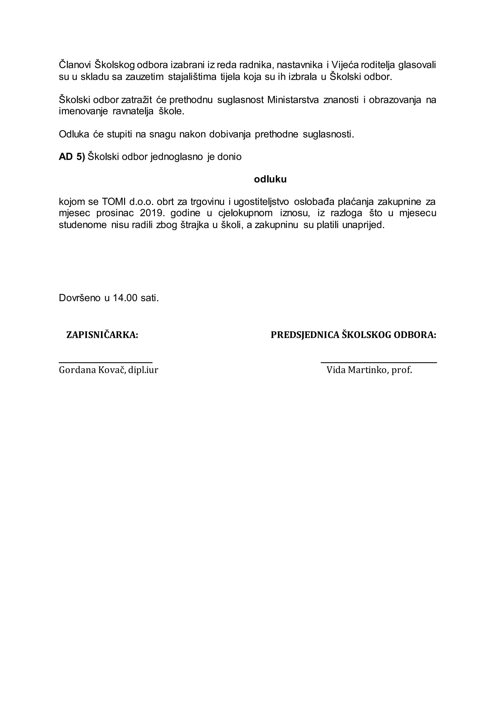 Zapisnik sa 60. sjednice - 2019. | PDF