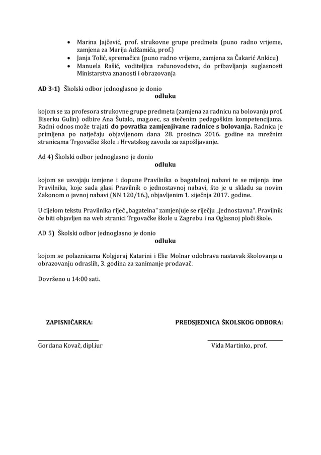 Zapisnik sa 65. sjednice | PDF