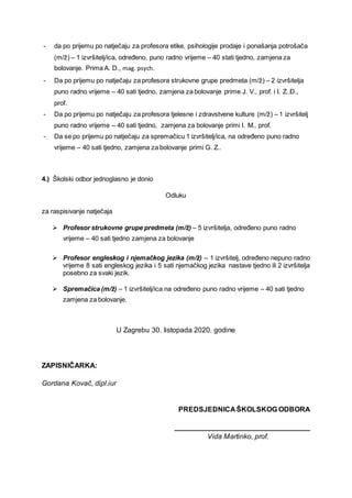 Zapisnik sa 76. sjednice - 2020. | PDF