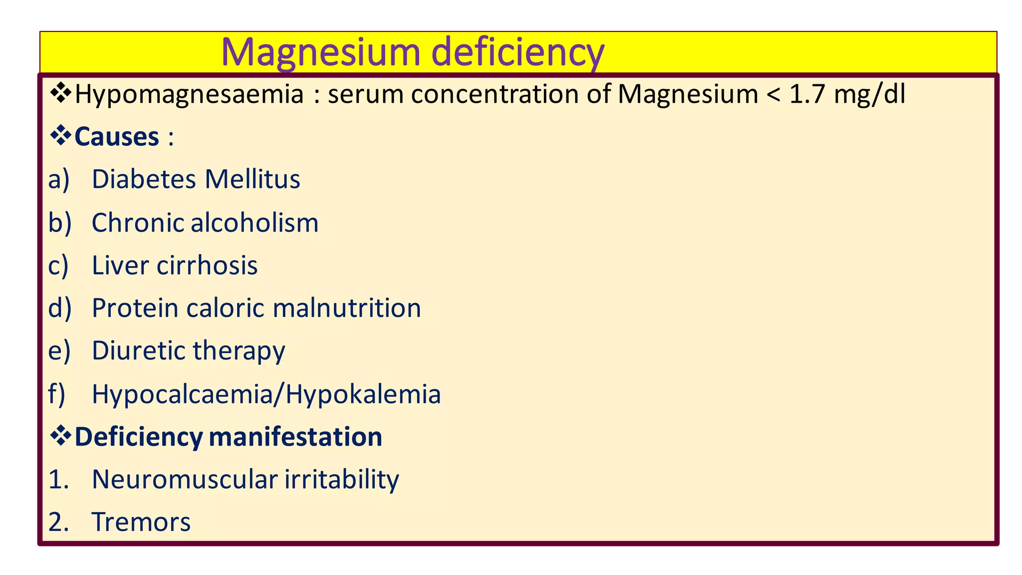 Metabolism of magnesium and its clinical significance | PDF