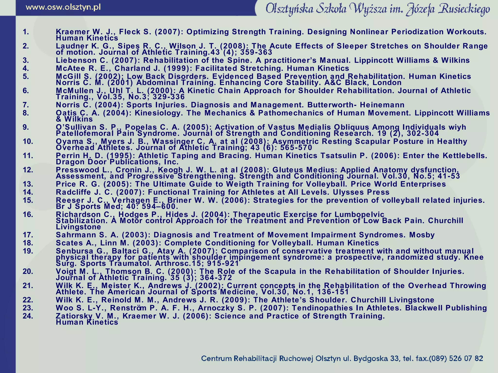 Strategia zapobiegania urazom w siatkówce | PPT