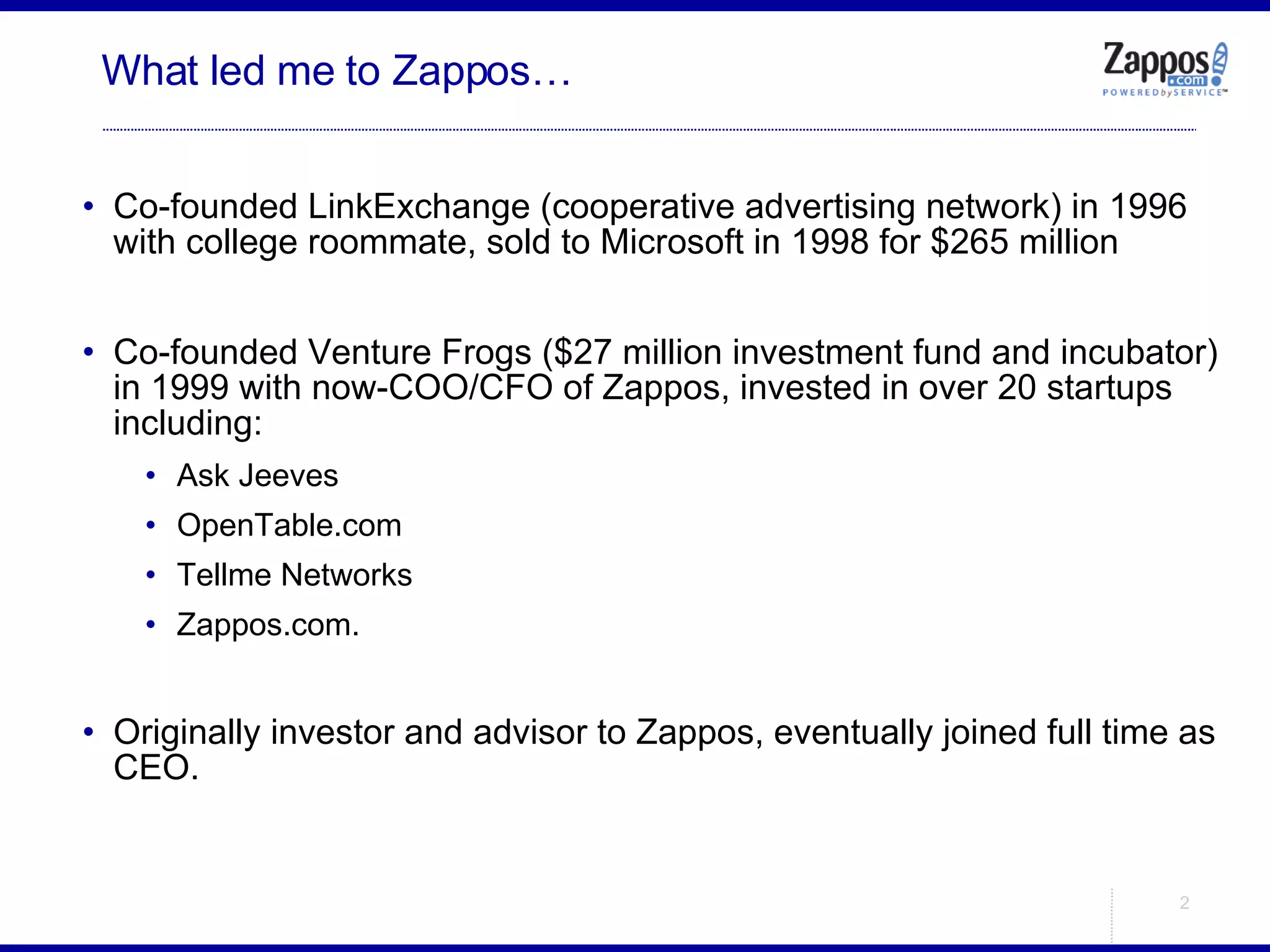 Zappos - eBay DevCon - 06-17-08 - Building a Brand that Matters | PPT