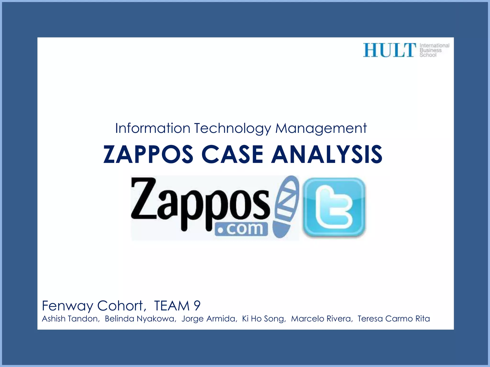 Zappos Case analysis | PPTX