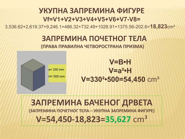 Zapremina geometrijskih tela - Nikola Biševac | PPTX