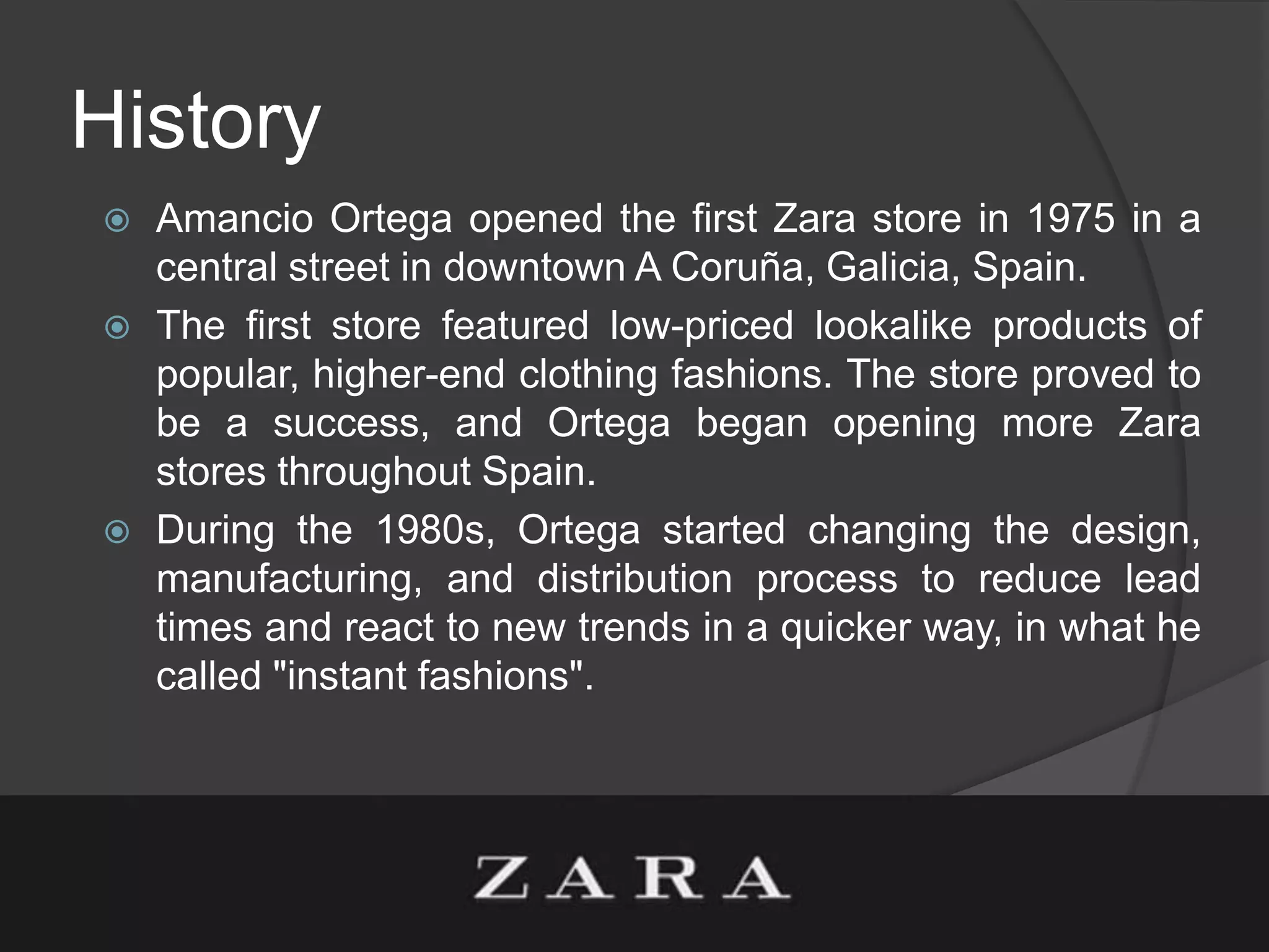 Company Profile: Zara | PPTX
