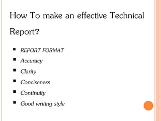 Technical report writing | PPTX