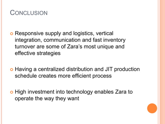 Zara : Fast Fashion | PPTX